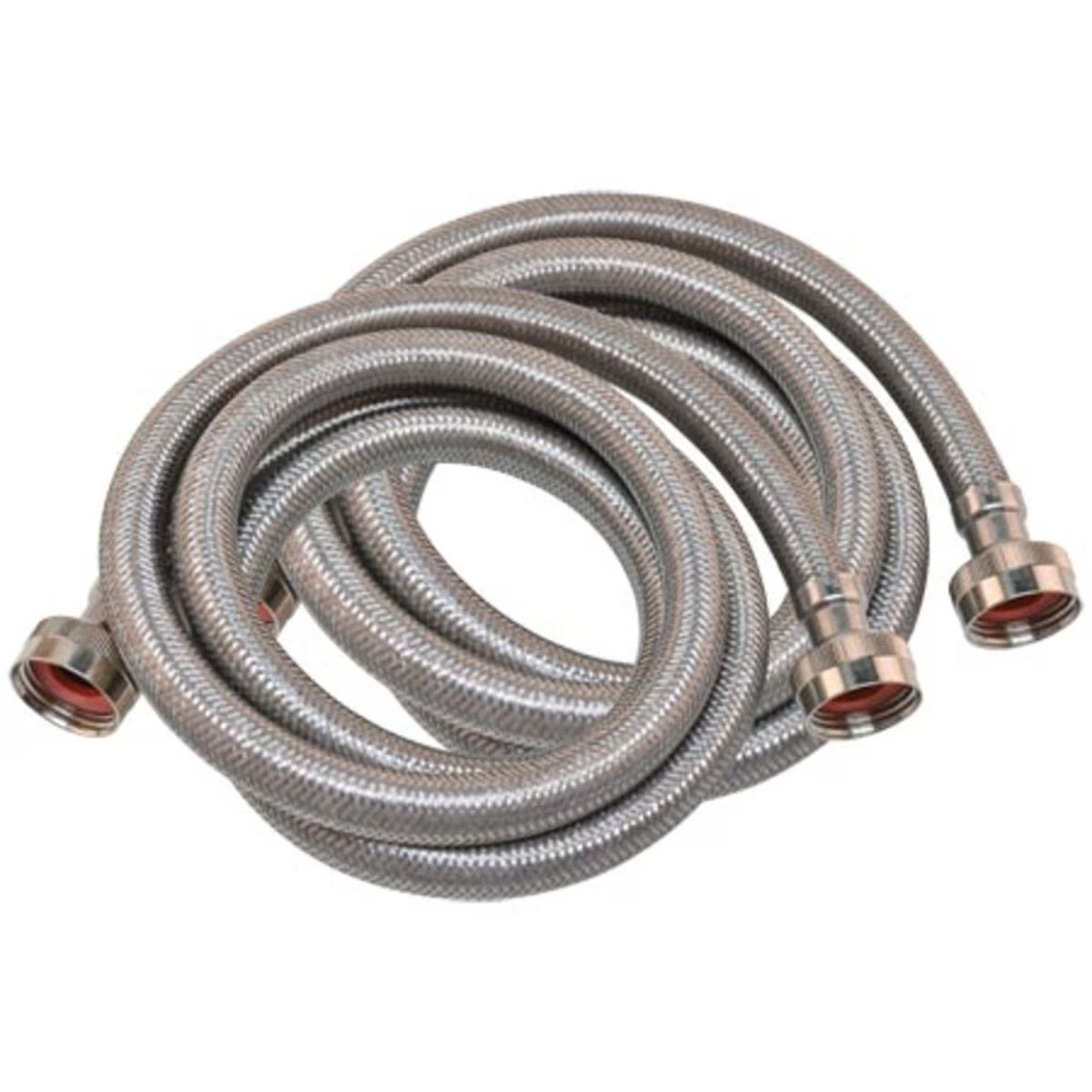 EZ FLO - Braided Washer Fill Hose Kit in Stainless - 48371