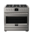 Fulgor Milano - 5.7 cu. ft Dual Fuel Range in Stainless - F6PDF366S1