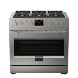 Fulgor Milano - 5.7 cu. ft Dual Fuel Range in Stainless - F6PDF366S1