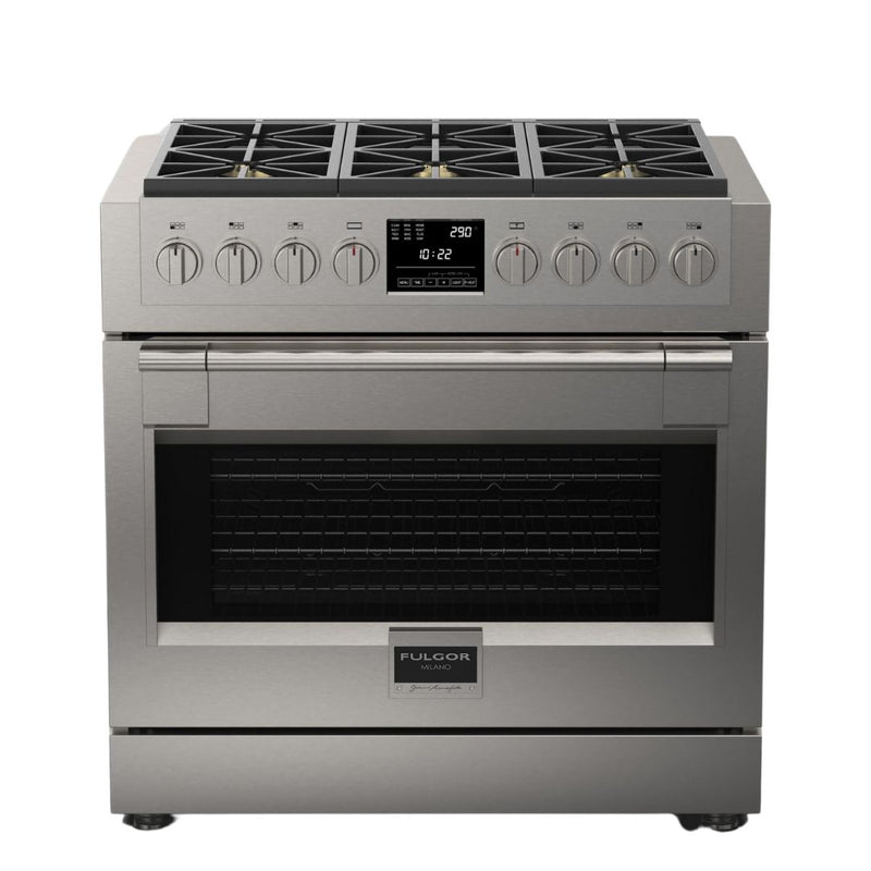 Fulgor Milano - 5.7 cu. ft Dual Fuel Range in Stainless - F6PDF366S1