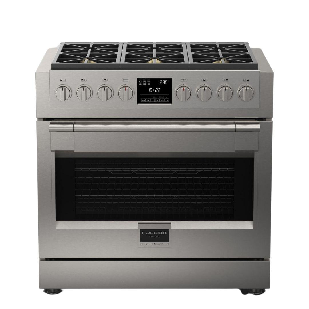 Fulgor Milano - 5.7 cu. ft Dual Fuel Range in Stainless (Open Box) - F