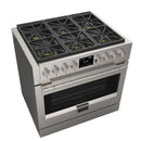 Fulgor Milano - 5.7 cu. ft Dual Fuel Range in Stainless - F6PDF366S1