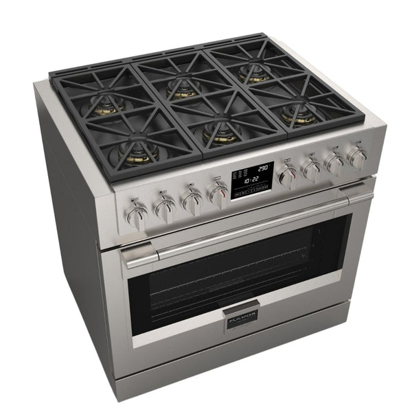 Fulgor Milano - 5.7 cu. ft Dual Fuel Range in Stainless - F6PDF366S1