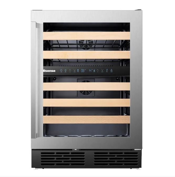 Hisense - 23.43 Inch 46 Bottles Wine Fridge in Stainless - HWD46029SS