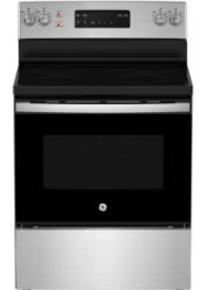 GE - 29.92 Inch 5 cu. ft Electric Range in Stainless - JCB635STSS