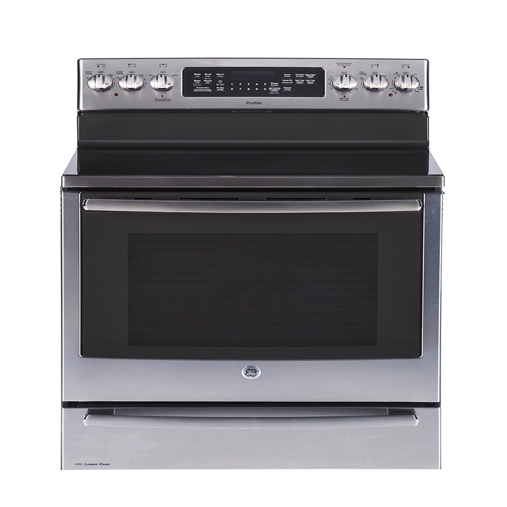 GE Profile - 30 Inch 6.2 cu. ft Electric Range in Stainless - PCB987YM