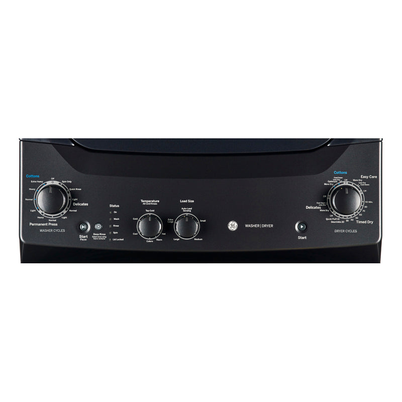 GE - 4.4 cu. Ft. Washer and 5.9 cu. Ft. Dryer Unitized Spacemaker Laun