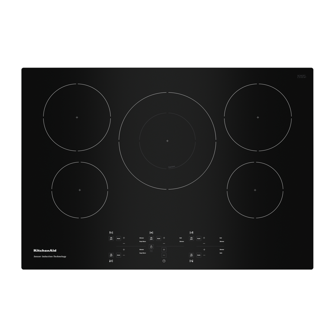 KitchenAid - 30.75 inch wide Induction Cooktop in Black - KCIG550JBL
