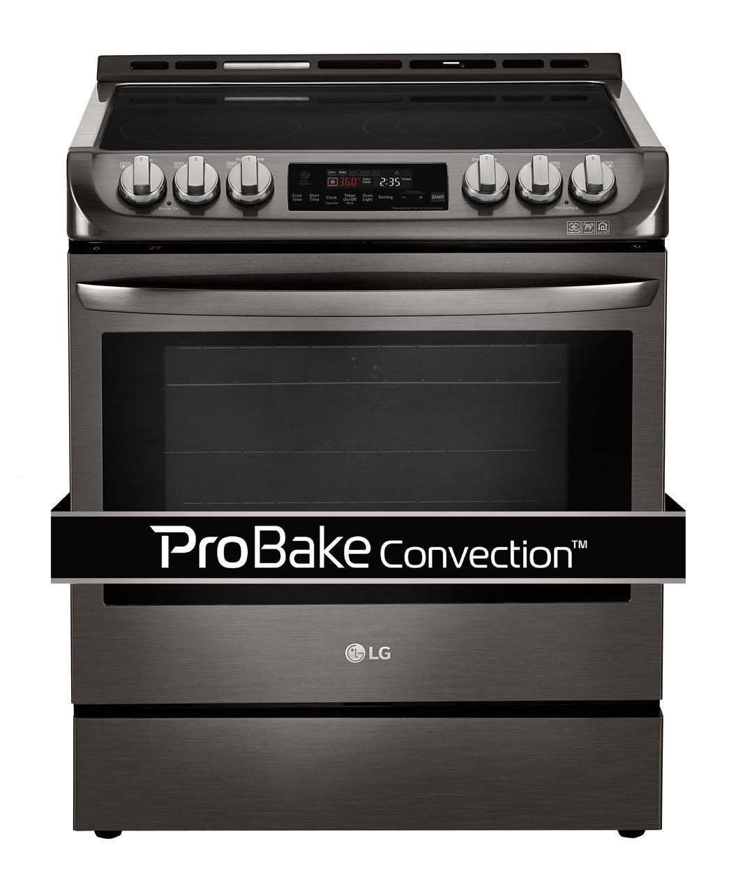 LG - 6.3 cu. ft Electric Range in Black Stainless - LSE4611BD