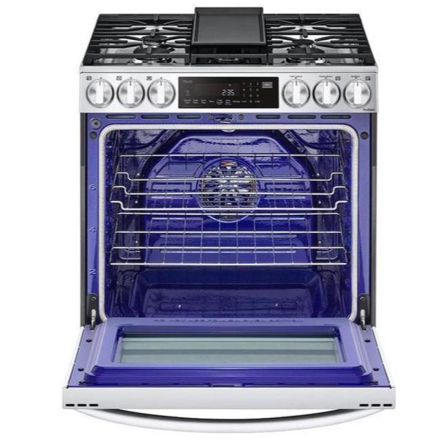 LG - 6.3 cu. ft Gas Range in Stainless - LSGL6335F