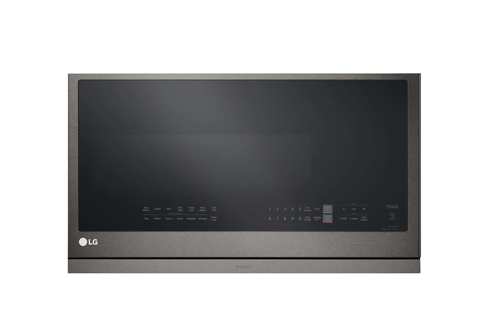 LG - 2.1 cu. Ft Over the range Microwave in Black Stainless - MVEL2137